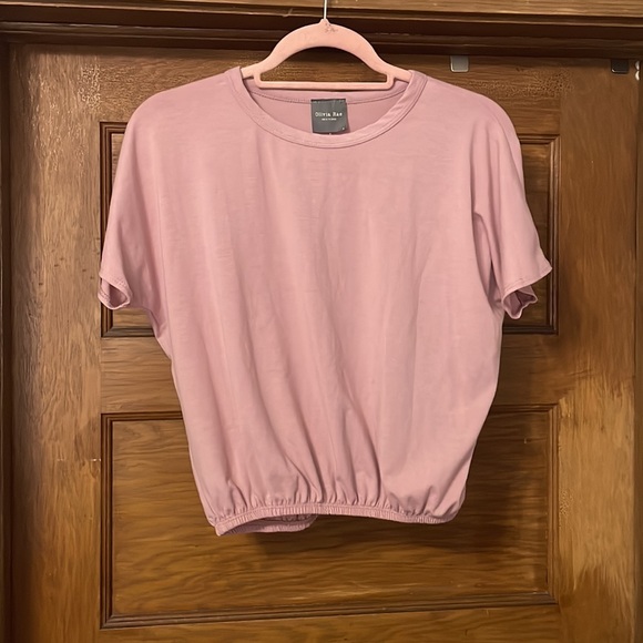 Olivia Rae | Tops | Olivia Rae Cool Mauve Scrunched Crop Top | Poshmark